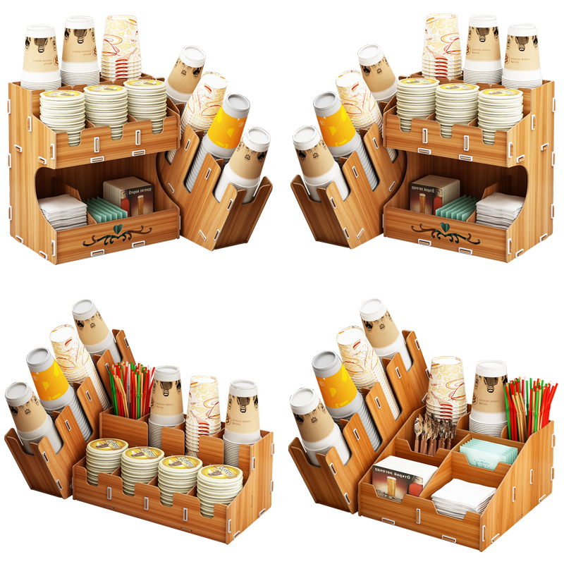 Disposable Paper Cup Storage Shelf Tea Shop Take C... – Grandado