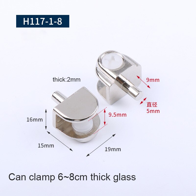 4pcs Zinc Alloy Shaft Mount Plated Fixed Shelf Gla... – Vicedeal