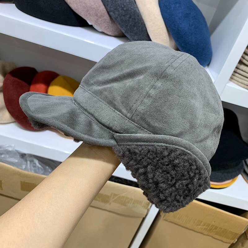 Winter Unisex 5 Colors Cotton Lamb Wool Bomber Hat... – Vicedeal