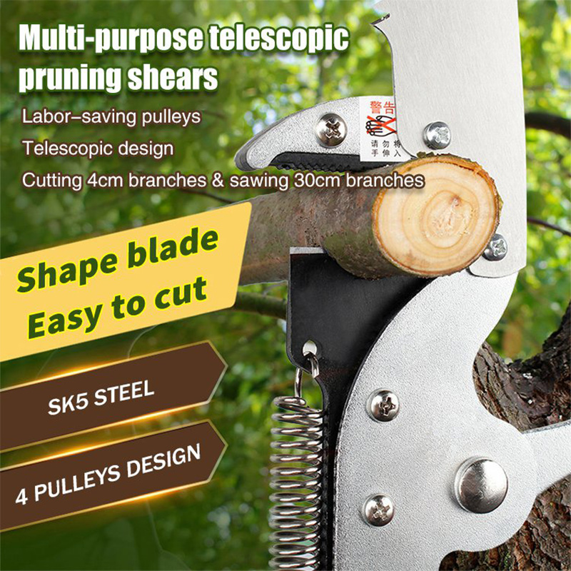 3 wheel telescopic high branch shears integrated p... – Grandado