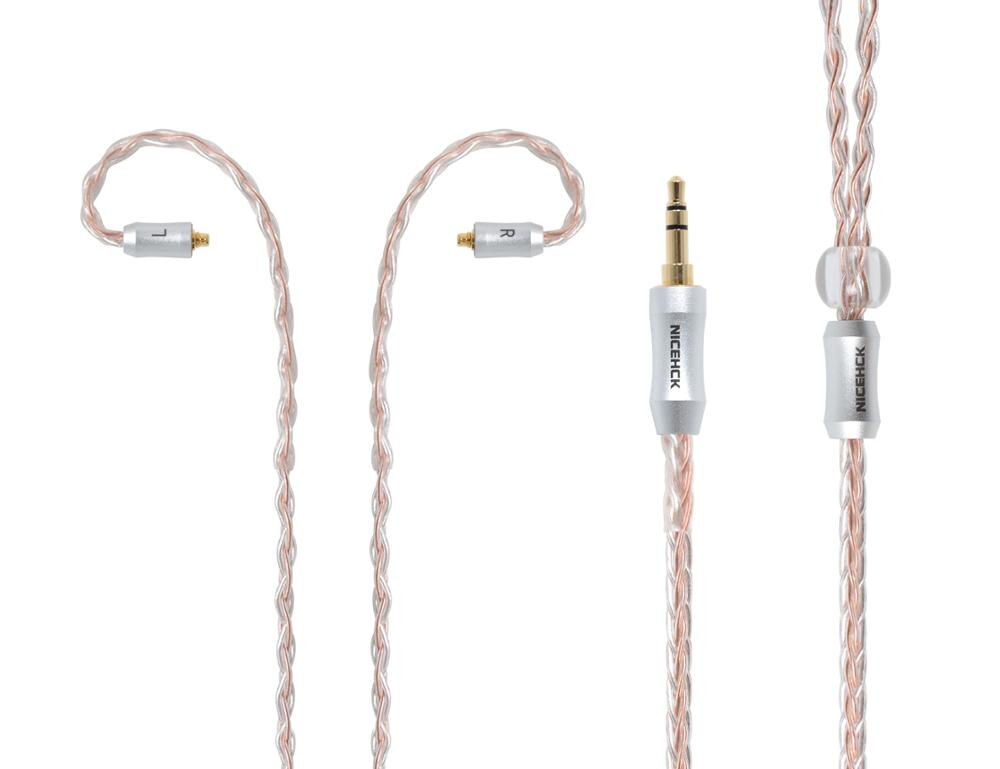 NICEHCK 8 Core Copper Silver Mixed Cable MMCX/2Pin... – Vicedeal