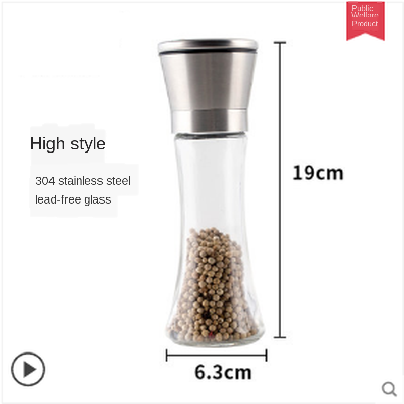 Brushed Stainless Steel Pepper Mill and Salt Mill,... – Grandado