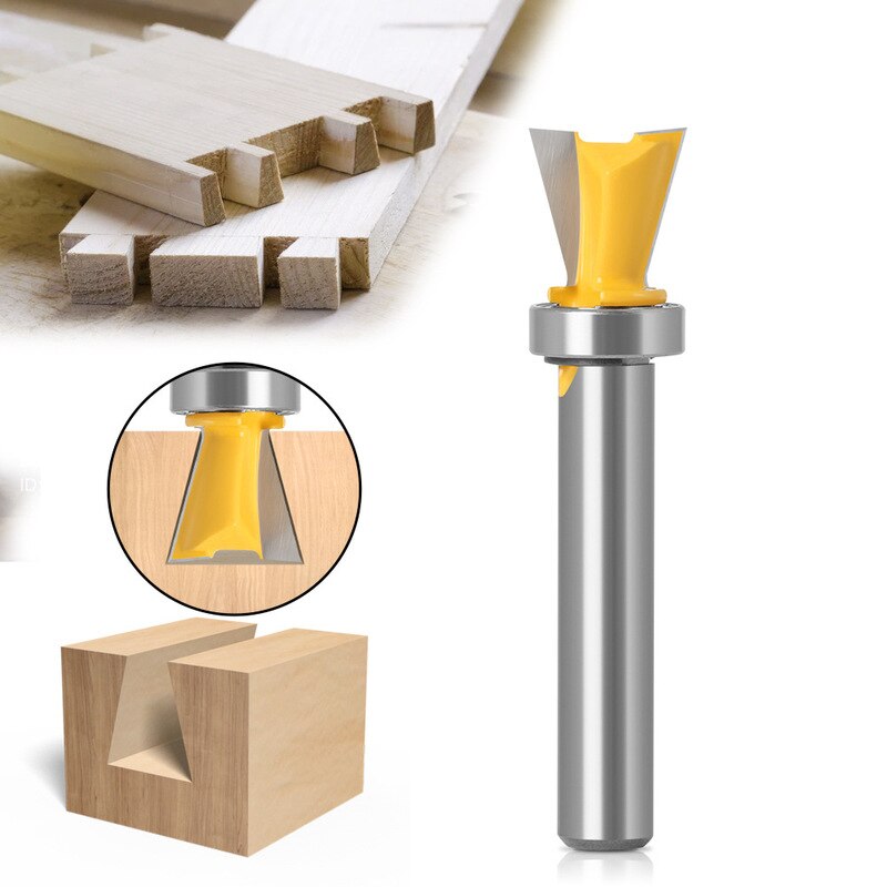 1Pcs 8mm Shank Dovetail Joint Router Bits With Bea... – Vicedeal