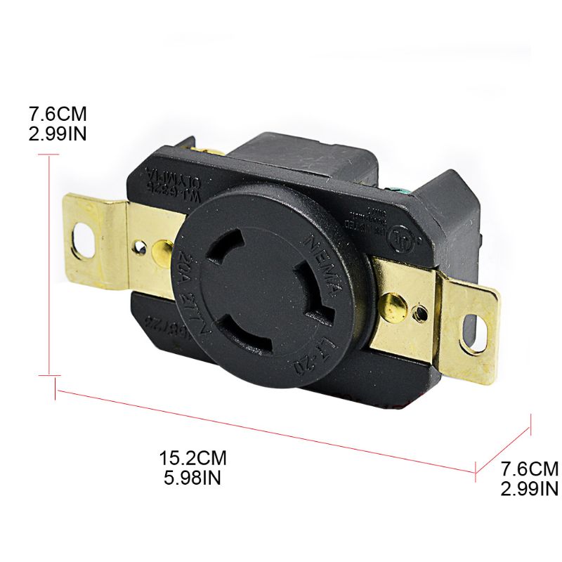 20A 277V 4 Hole Generator Outlet US Anti-off Power... – Grandado
