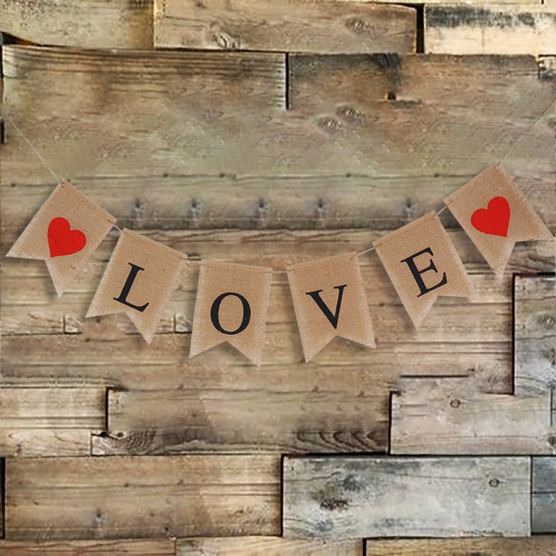 1 Set amor Banner amor/ser mina arpillera papel ba... – Grandado