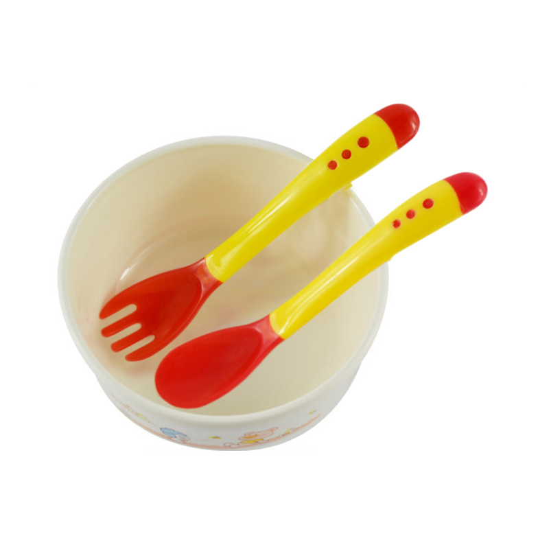 Baby Temperature Sensing Spoon and Fork Safety Sil... – Grandado