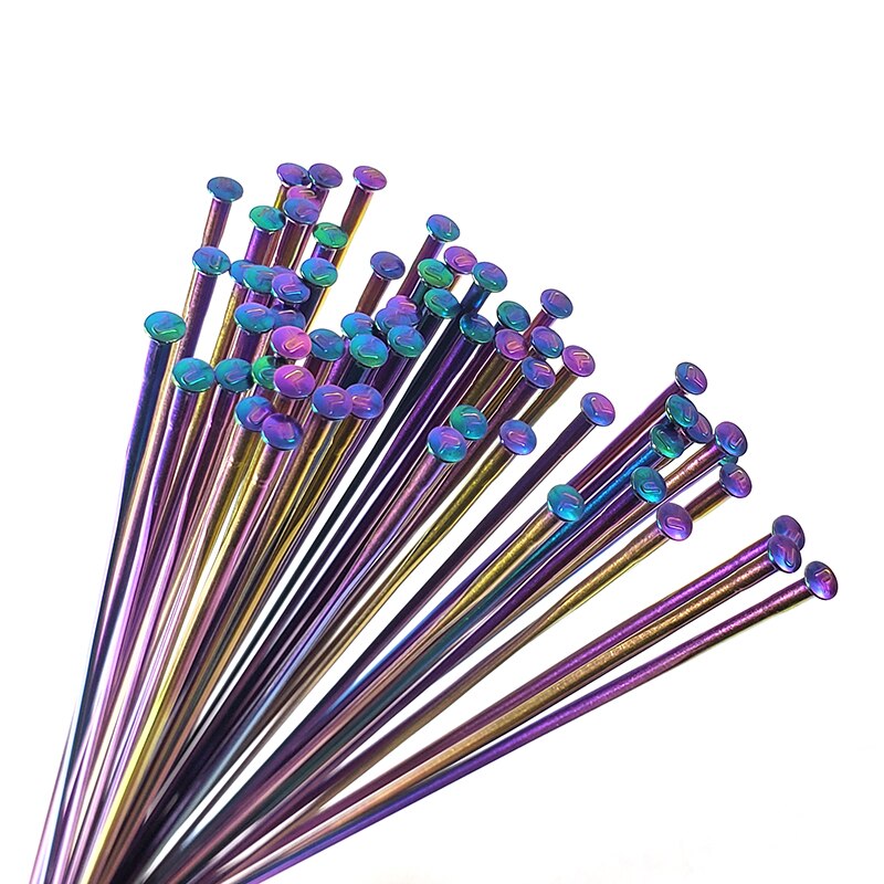 Straight Pull Head Rainbow Bicycle Spokes 14G stai... – Grandado