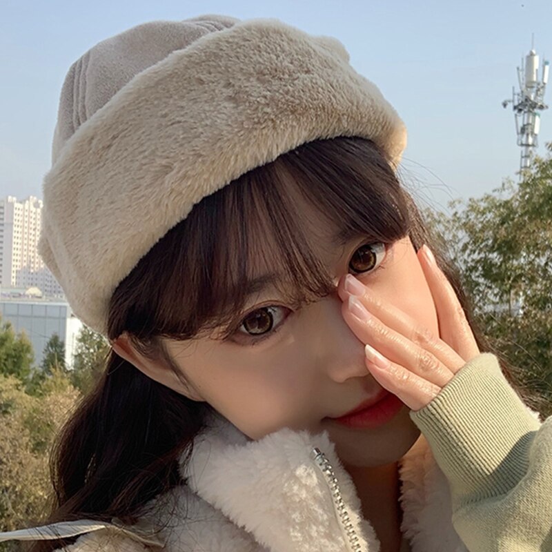 Winter Warm Suede Velvet Beanie Hip Hop Hat Solid ... – Grandado