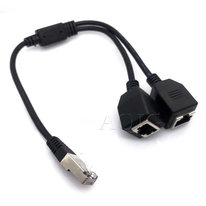 1 Male to 2 Female 2 Ways RJ45 Ports Ethernet Netw... – Grandado