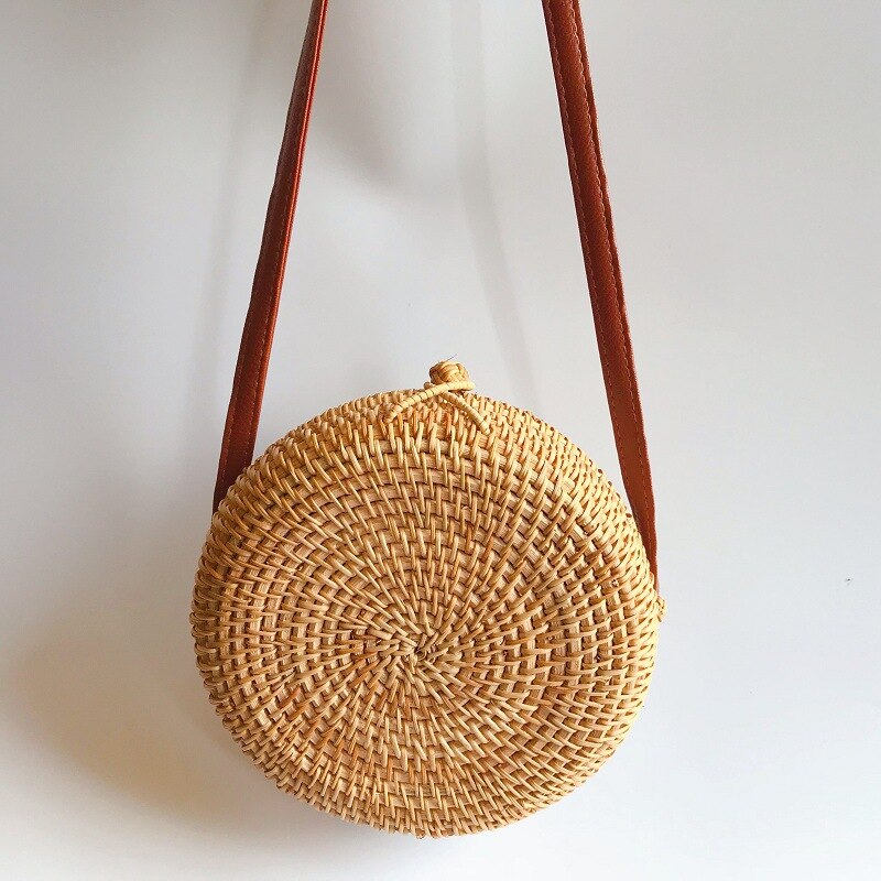 Gril Bag Handwoven Bali Round Retro Rattan Straw B... – Grandado