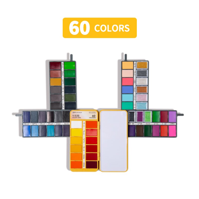 Superior 36/48/60 Color Watercolor Paint Set Macar... – Grandado
