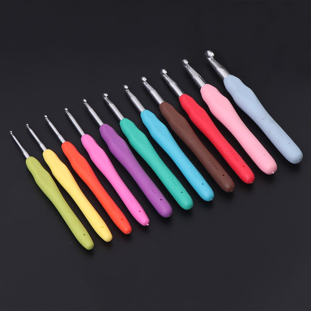 Ergonomic Multi Colour Crochet Hooks Yarn Knitting... – Vicedeal