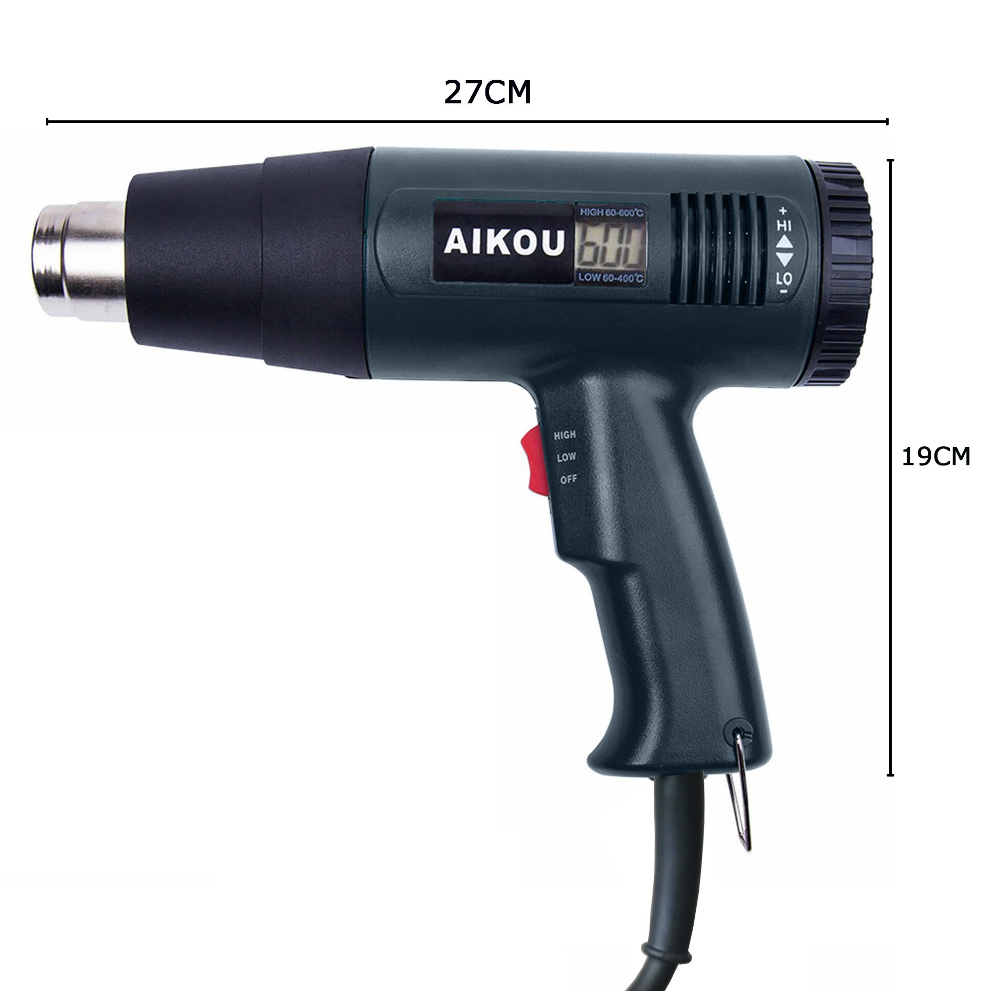 220V 1800W EU Plug Air Gun Digital Display Industr... – Vicedeal