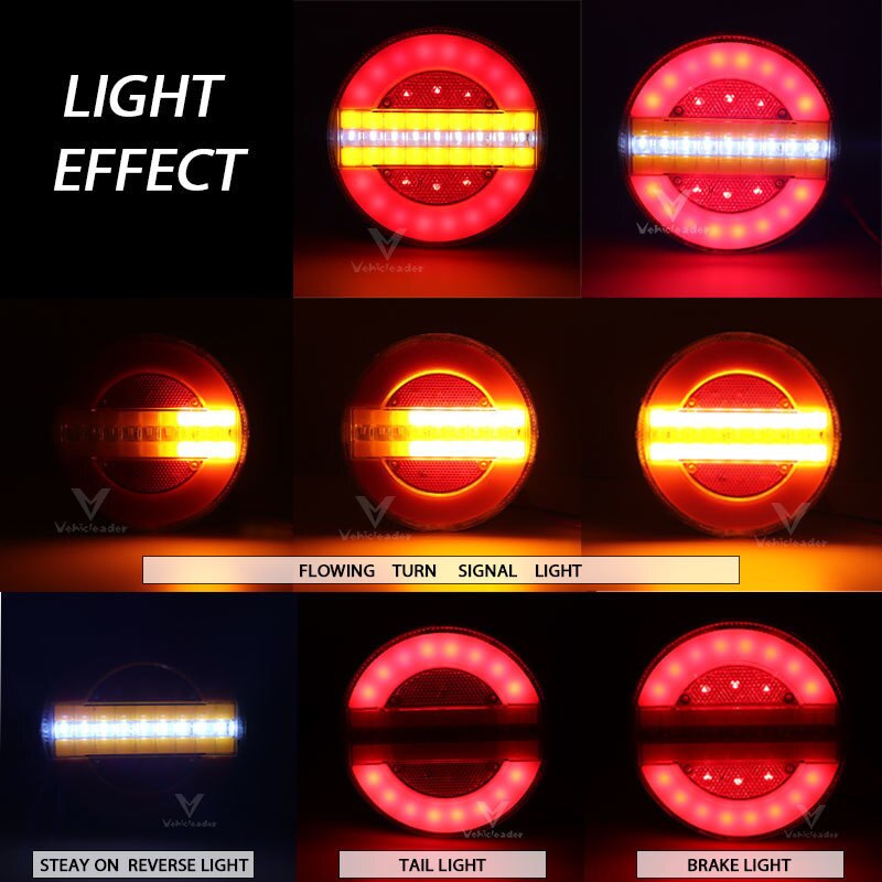 Feu de stop LED 24V pour remorque, clignotant à fl... – Grandado
