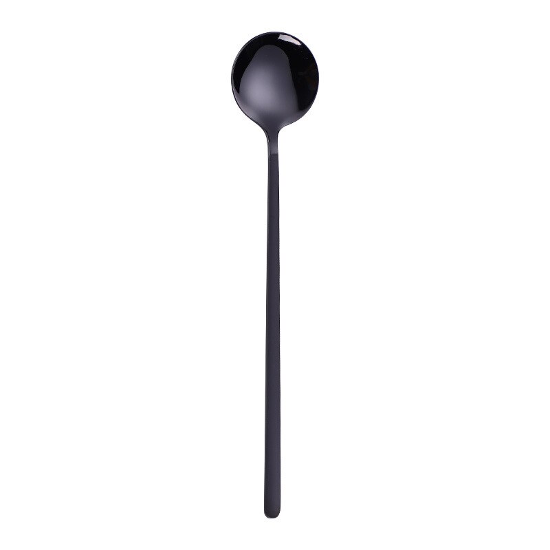 Stainless Steel Long Handled Round Soup Spoon Glod... – Grandado