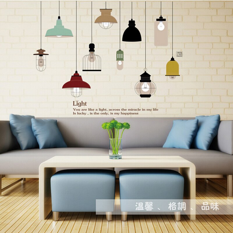 Shine Light Bulb Wall Sticker Living Room Bedroom ... – Vicedeal