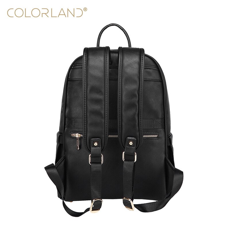 Colorland Leather Backpack Baby Diaper Bag Nappy B... – Grandado