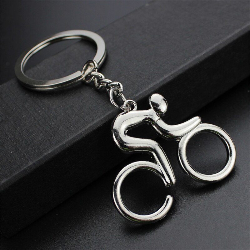 Men key Ring Key Chain Silver Color Bicycle Keycha... – Grandado