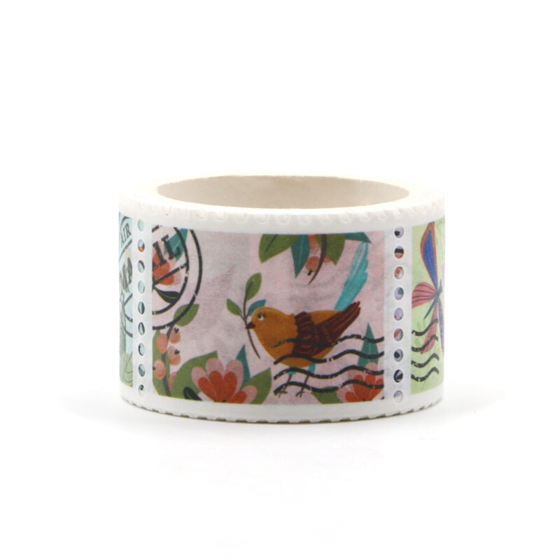 X1 roll 25mm x 3m cute stamp flowers birds tape Ka... – Grandado