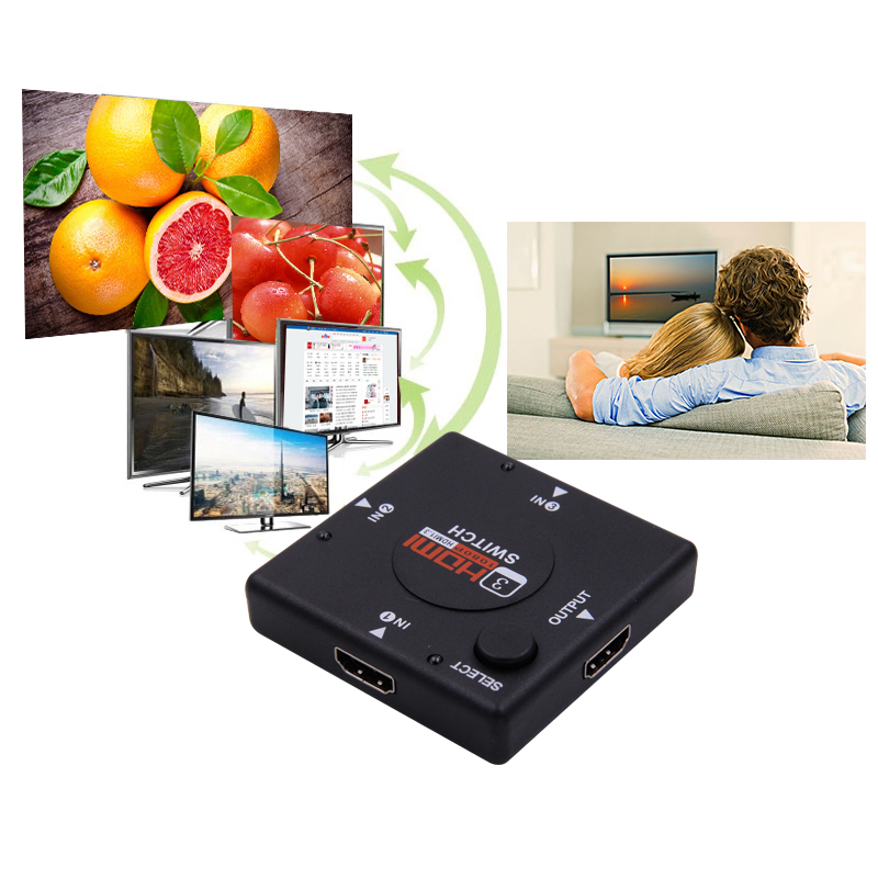 3 Port 1080P HDMI Switcher Adapter 3in 1 Video HDM... – Vicedeal
