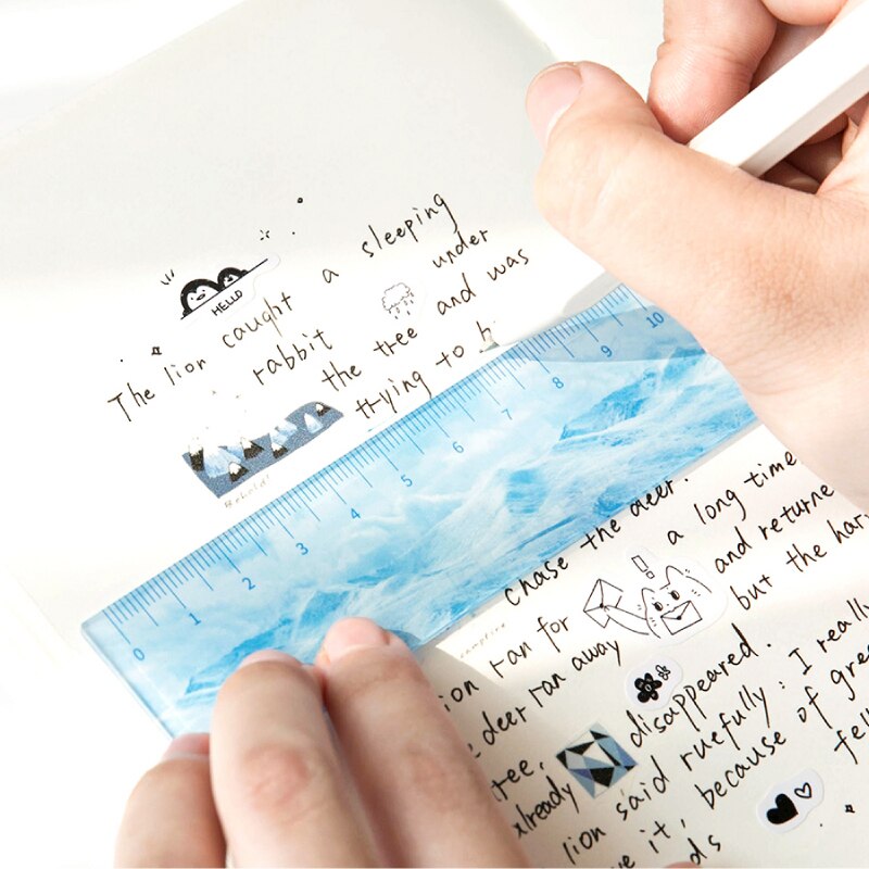 VanYi 15CM Landscape Kawaii Study Time Color Ruler... – Vicedeal