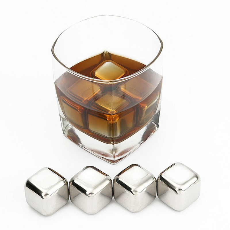 Set Von 4/6/8 Edelstahl Whiskey Stones Ice Cubes E... – Vicedeal
