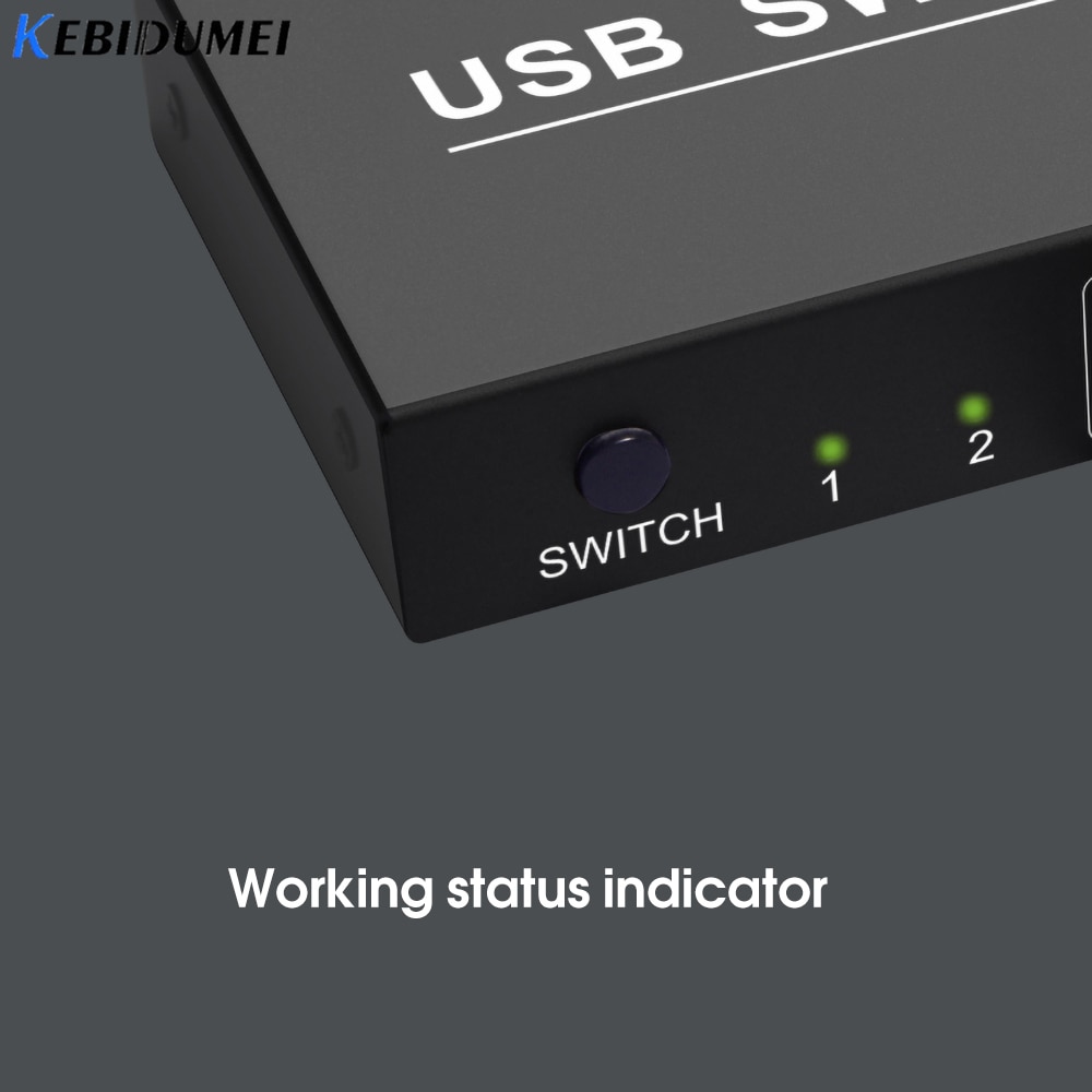 KEBIDUMEI USB 2,0 4 Häfen teilen KVM Umschalter Wä... – Grandado
