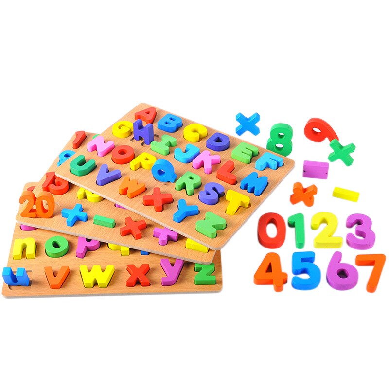3set/lot wooden large alphabet letters Number Big ... – Grandado