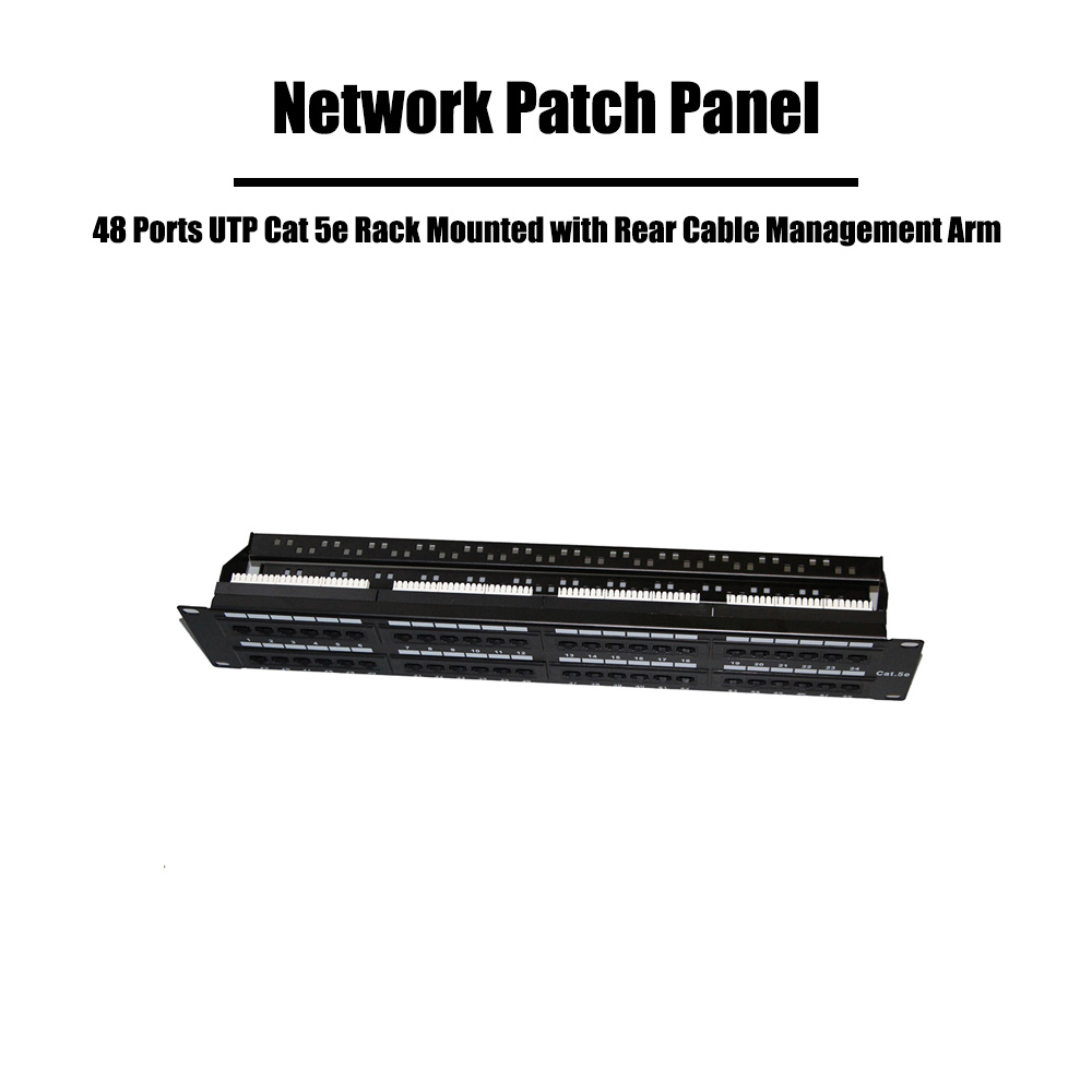 48 Ports UTP Cat 6 Patch Panel Networking RJ45 Flu... – Grandado