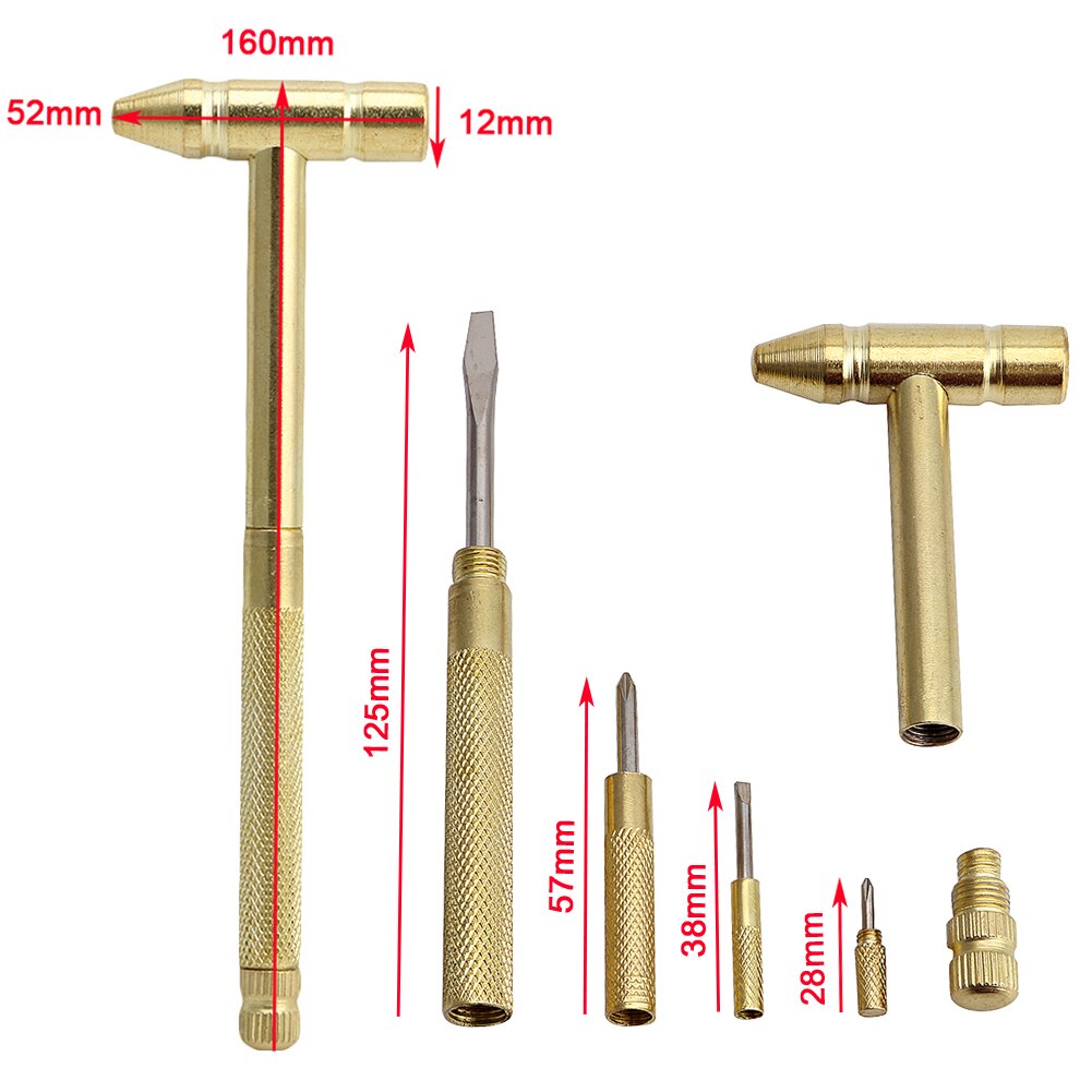 6 in1 Micro Mini Multifunction Copper Hammer 3 kin... – Grandado