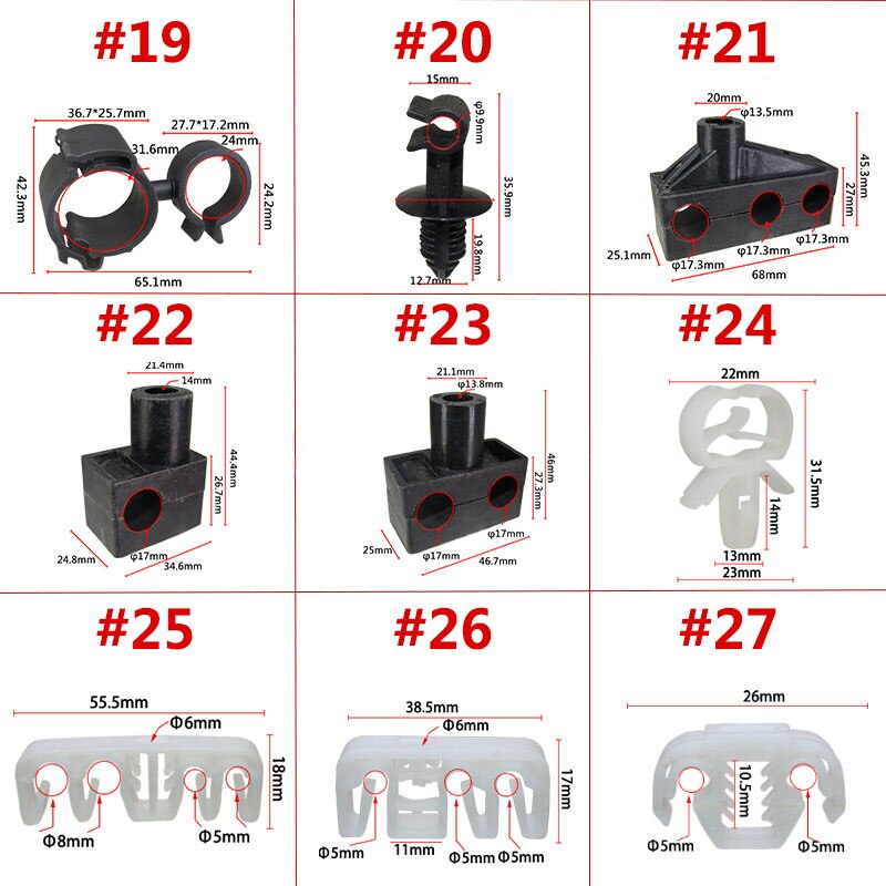 Automobile Cables Air Tube Clamp Nylon Plastic Oil... – Vicedeal