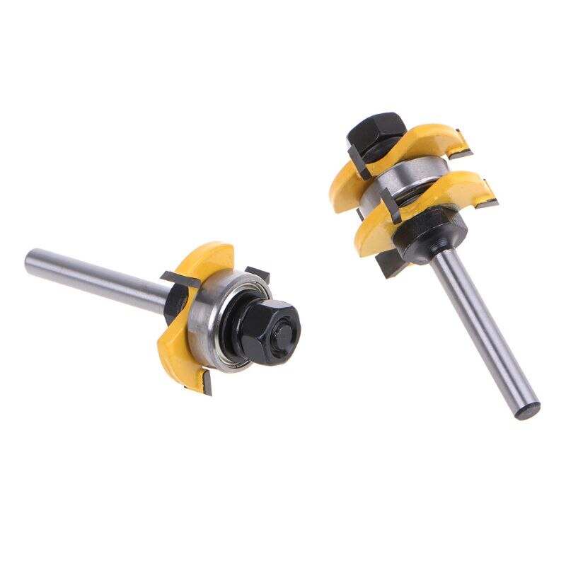 2pcs 1/4 Inch Shank Tongue Groove Joint Assembly R... – Vicedeal