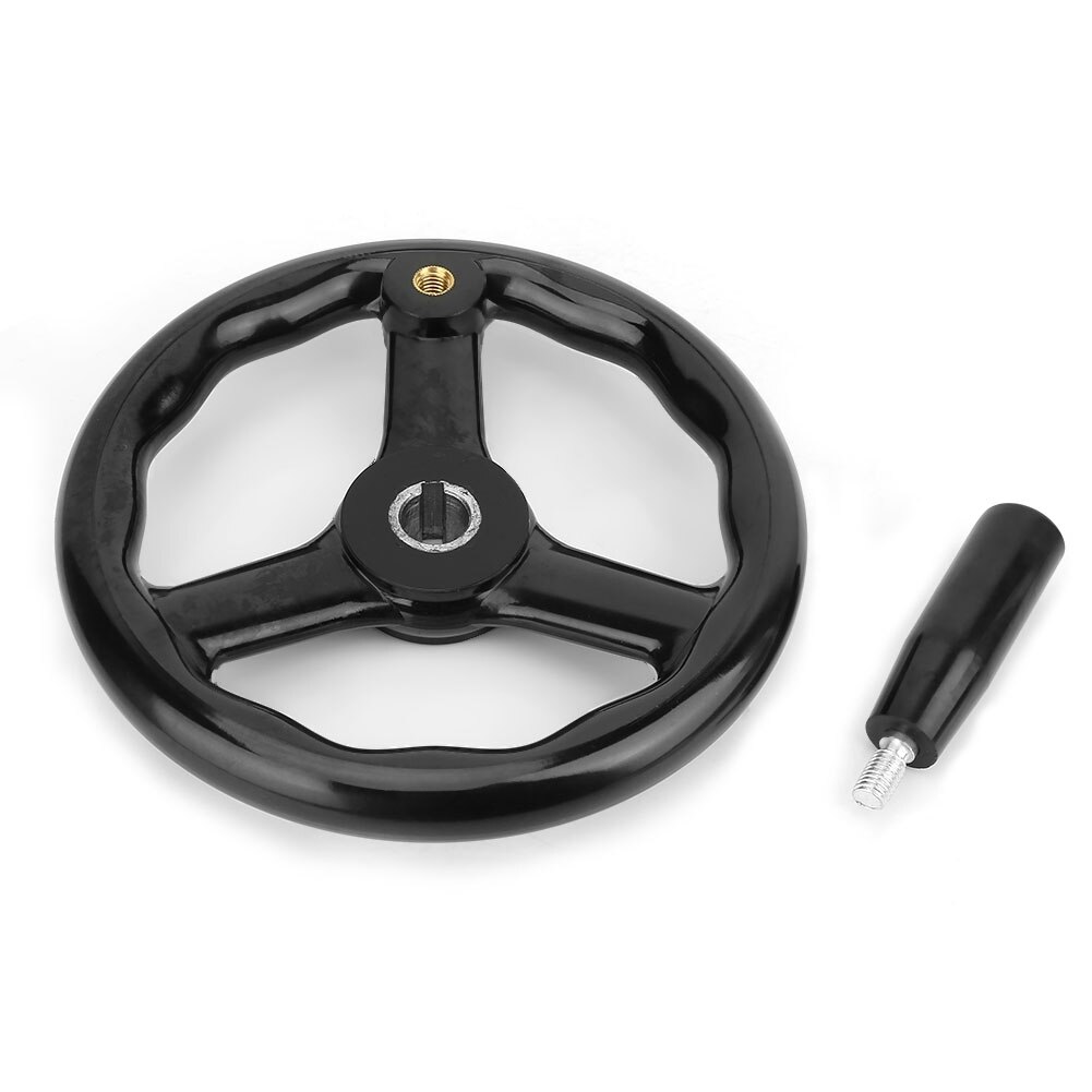 200*18mm Black Anti-slip 3 Spoked Lathe Handwheel ... – Grandado