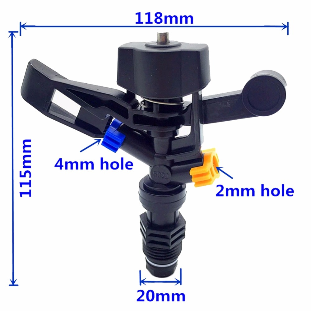 10 Pcs Auto-rotate Arm Nozzle 20mm Buitendraad Twe... – Vicedeal