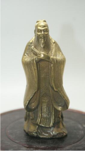YM 304 Chinese Unique Copper Carved Confucius stat... – Grandado