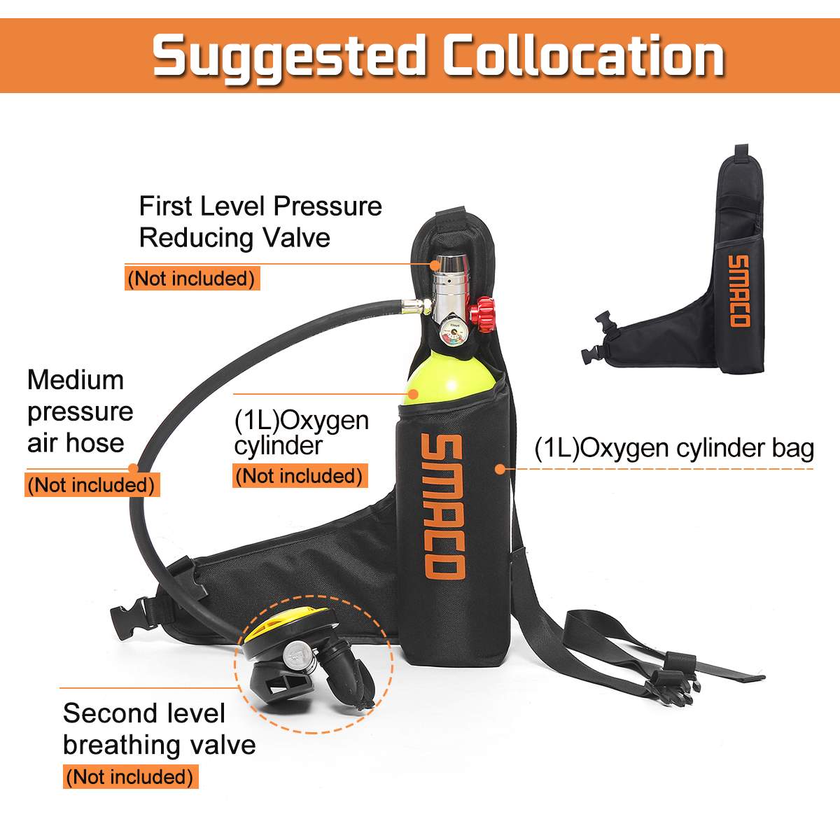 Smaco 600D Hoge-Elastische Pvc Zuurstof Tank Opber... – Vicedeal