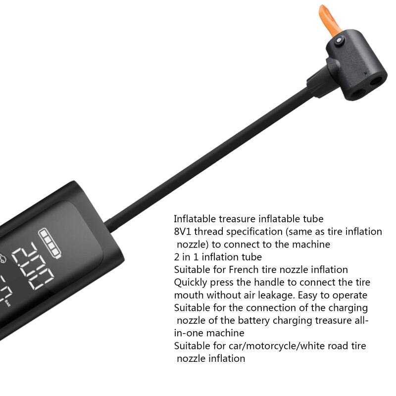 Bike Motorcycle Auto Tire Air Inflator Hose Inflat... – Vicedeal