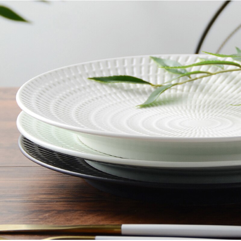 Nordic style matte ceramic plate shallow plate cak... – Vicedeal