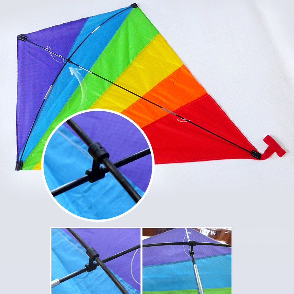High Huge Rhombic Kite for Kids Easy Flyer Rainbow... – Vicedeal