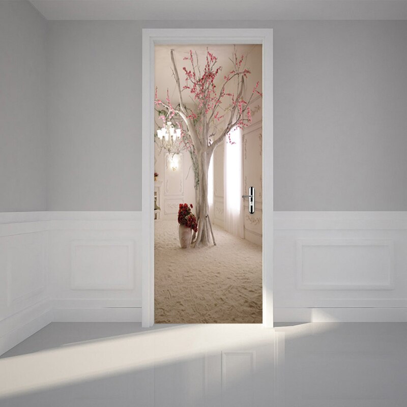 Modern Floral Tree Wall Door Sticker Living Room D... – Vicedeal