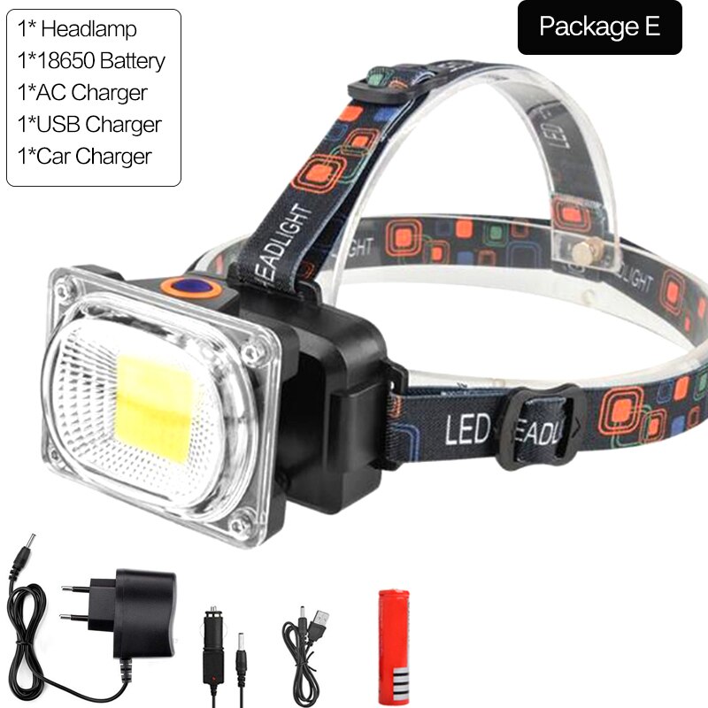 Ultra Bright USB charging COB LED Headlamp Outdoor... – Grandado