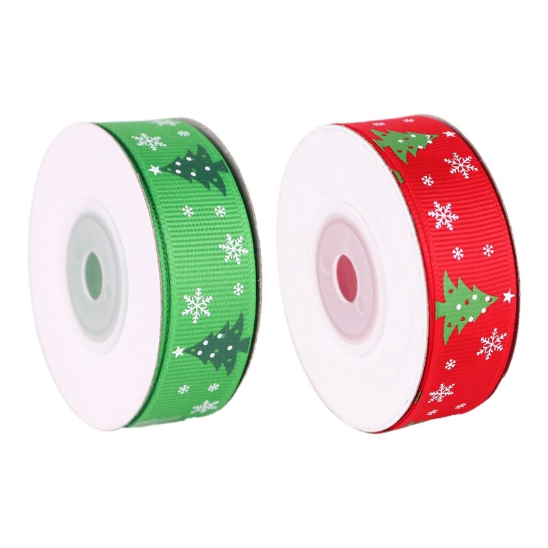 10 Rolls 10 Yards 20Mm Kerstboom Afdrukken Rood Gr... – Grandado