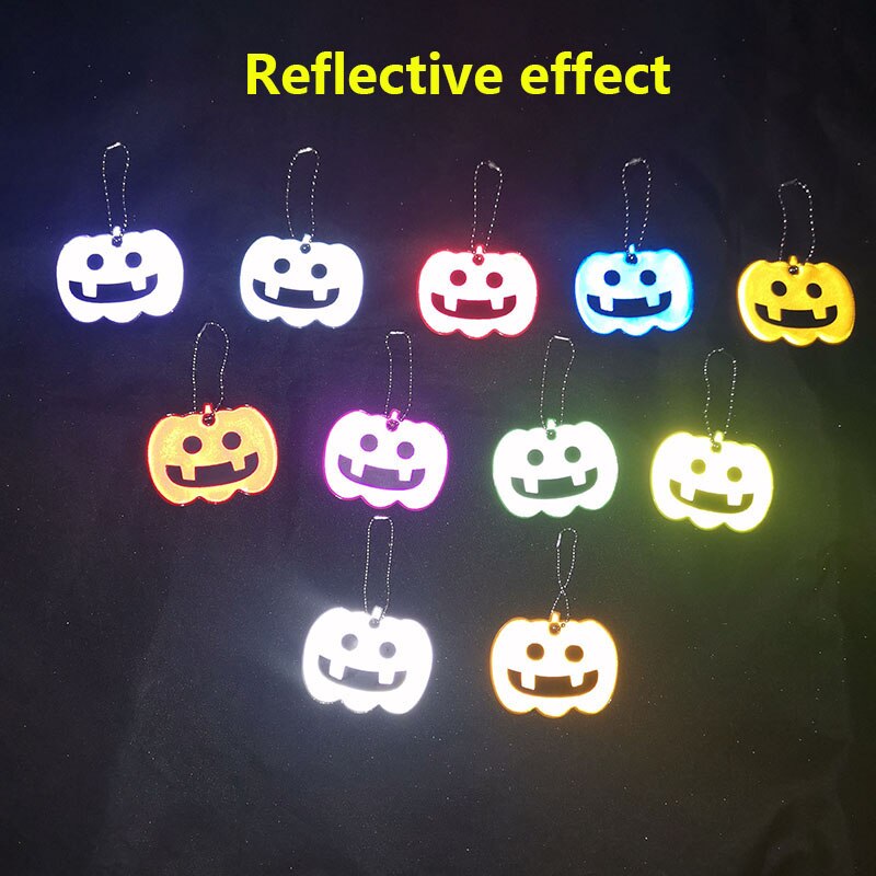 10Pcs Halloween Pumpkin Monster Reflective Keychai... – Grandado