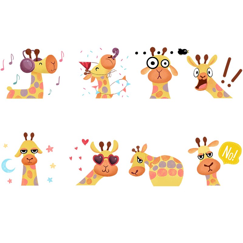 Cute Cartoon Giraffe Animal Wall Sticker Switch St... – Grandado
