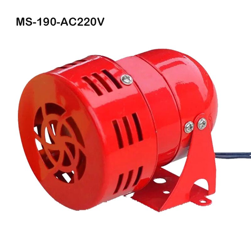 MS190 mini AC 220V 110DB Red Mini Metal Motor Sire... – Vicedeal