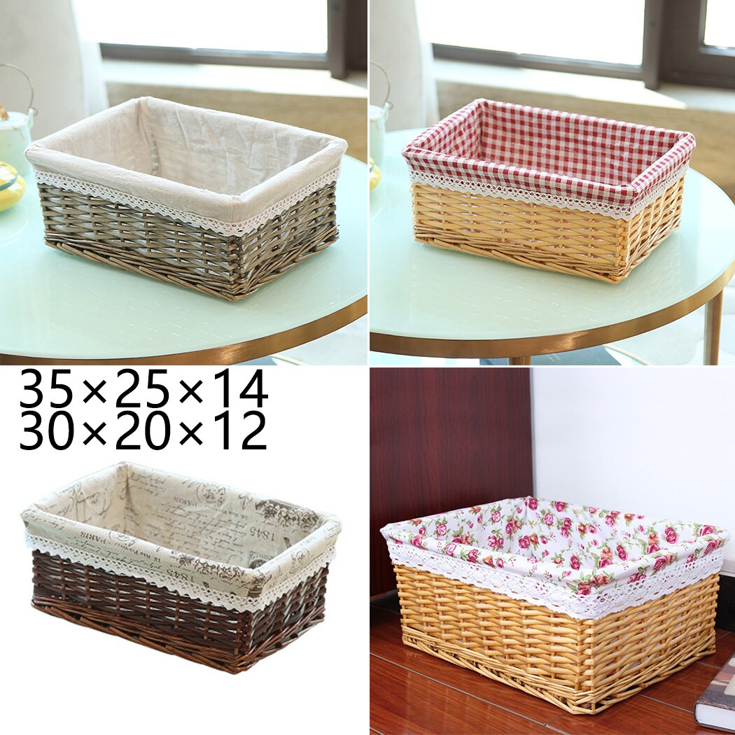 Wicker Hand Woven Storage Basket Bedroom Cabinet K... – Grandado
