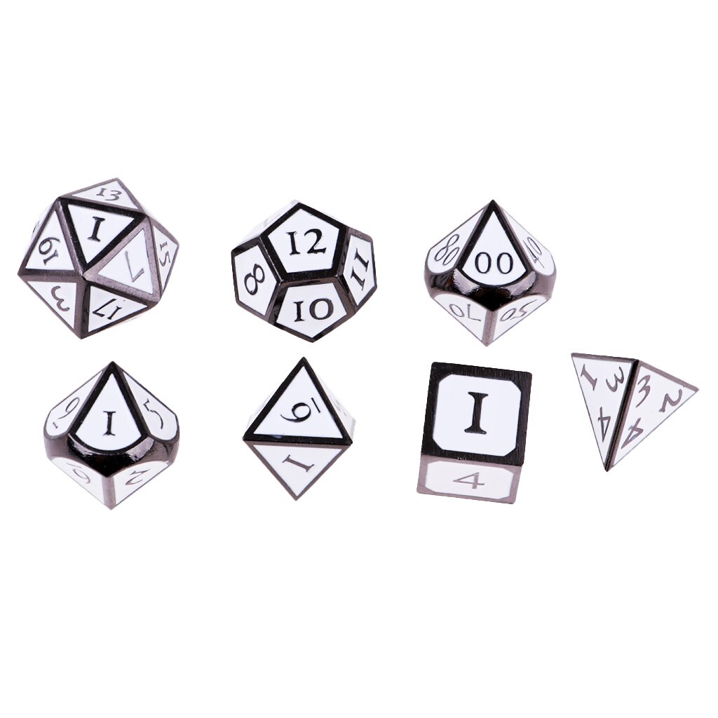 7 Pieces Polyhedral Dice Ancient 7 Dice RPG Set Bo... – Vicedeal