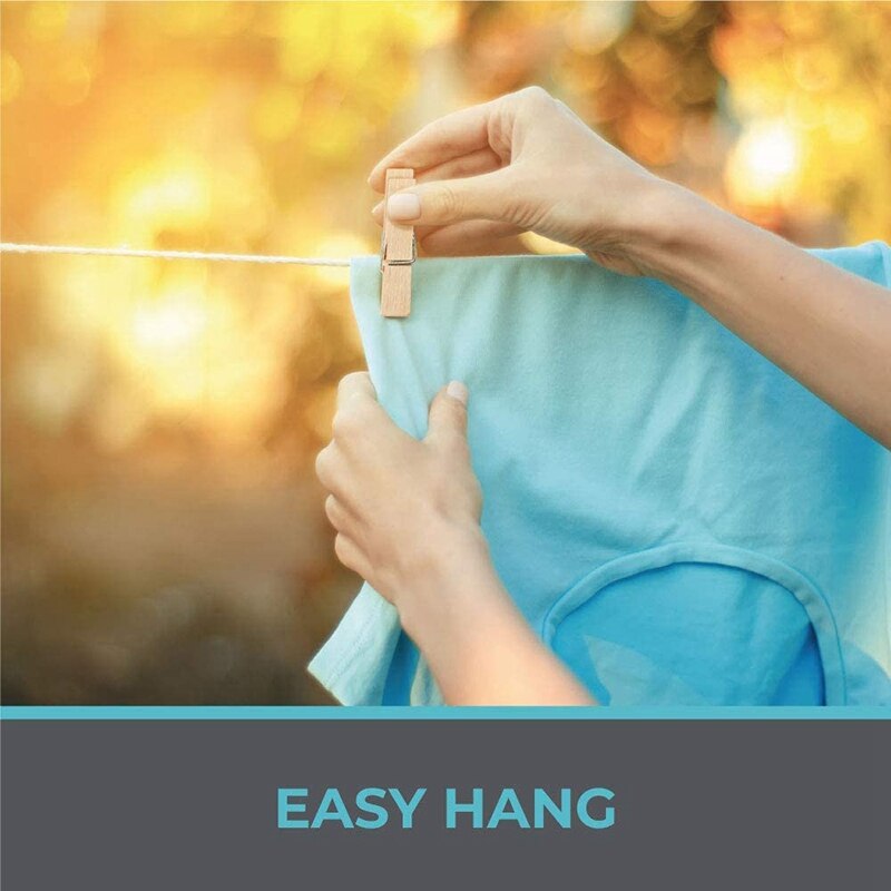 100Pcs Clothes Pins Durable Wood Clothing Pegs Str... – Grandado