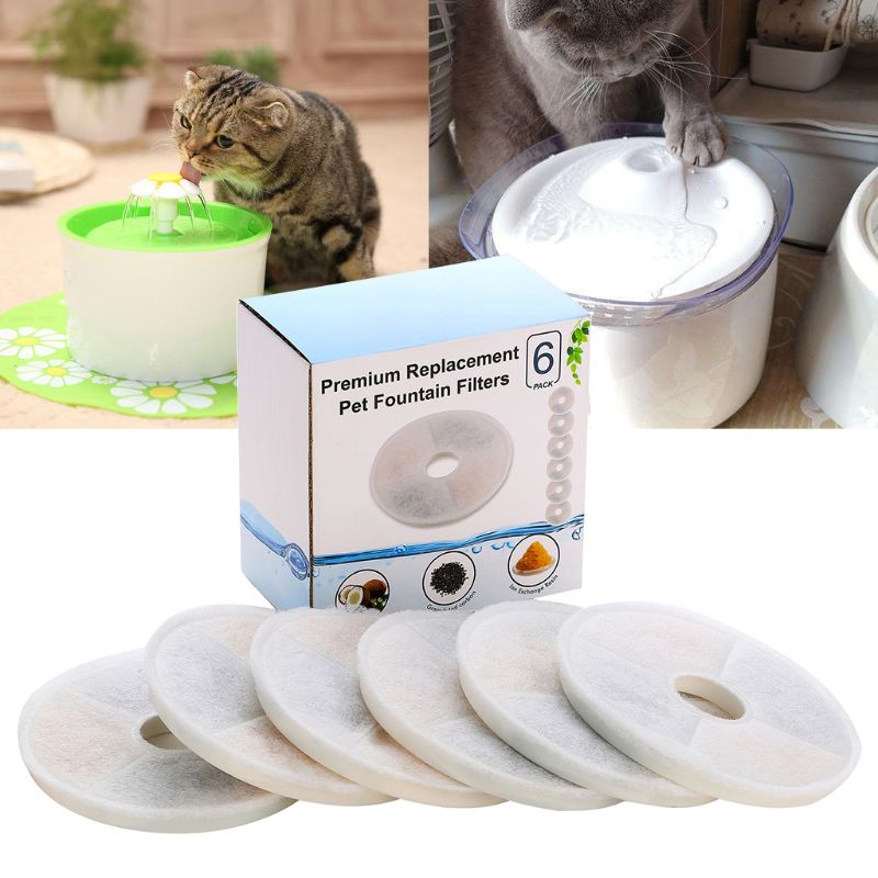 6Pcs/Pack Pet Cat Fountain Filter Triple Action Wa... – Grandado