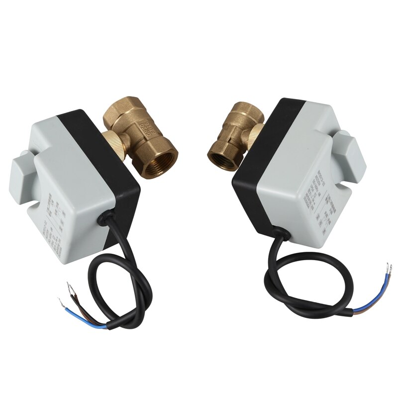 2 Pcs Ac220V 2 Way 3 Wires Motorized Ball Valve El... – Grandado